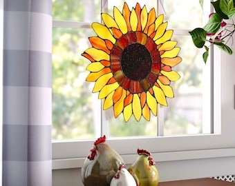 Farmhouse Stained Glass Window - Etsy