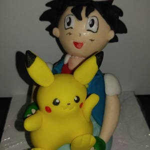 Ash Ketchum With Pokemon Pikachu Cake Topper.. Get Your - Etsy