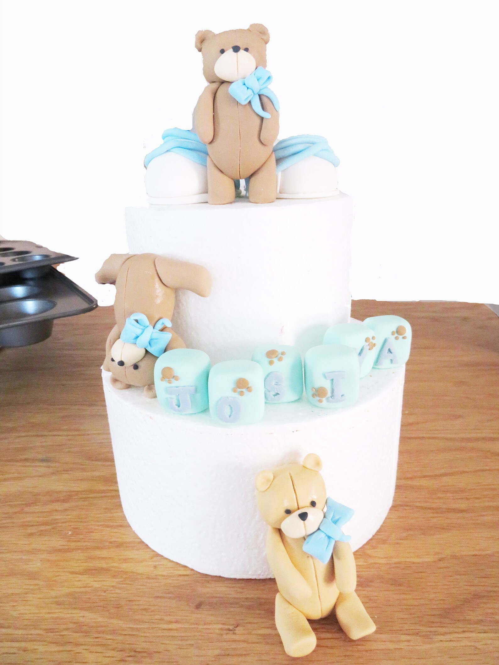 Teddy Bear Cake Topper for First Birthdays or Baby Showers - Etsy