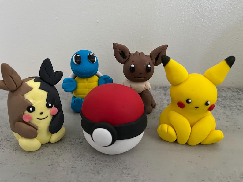 Pikachu and Friends , Squirtle, Bulbasaur and Charmander Cake Toppers ...