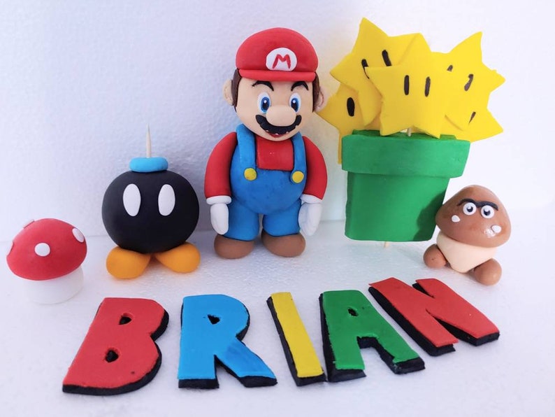 Super Mario Replica Cake Topper - Etsy
