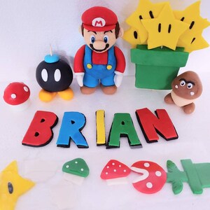 Super Mario Replica Cake Topper - Etsy