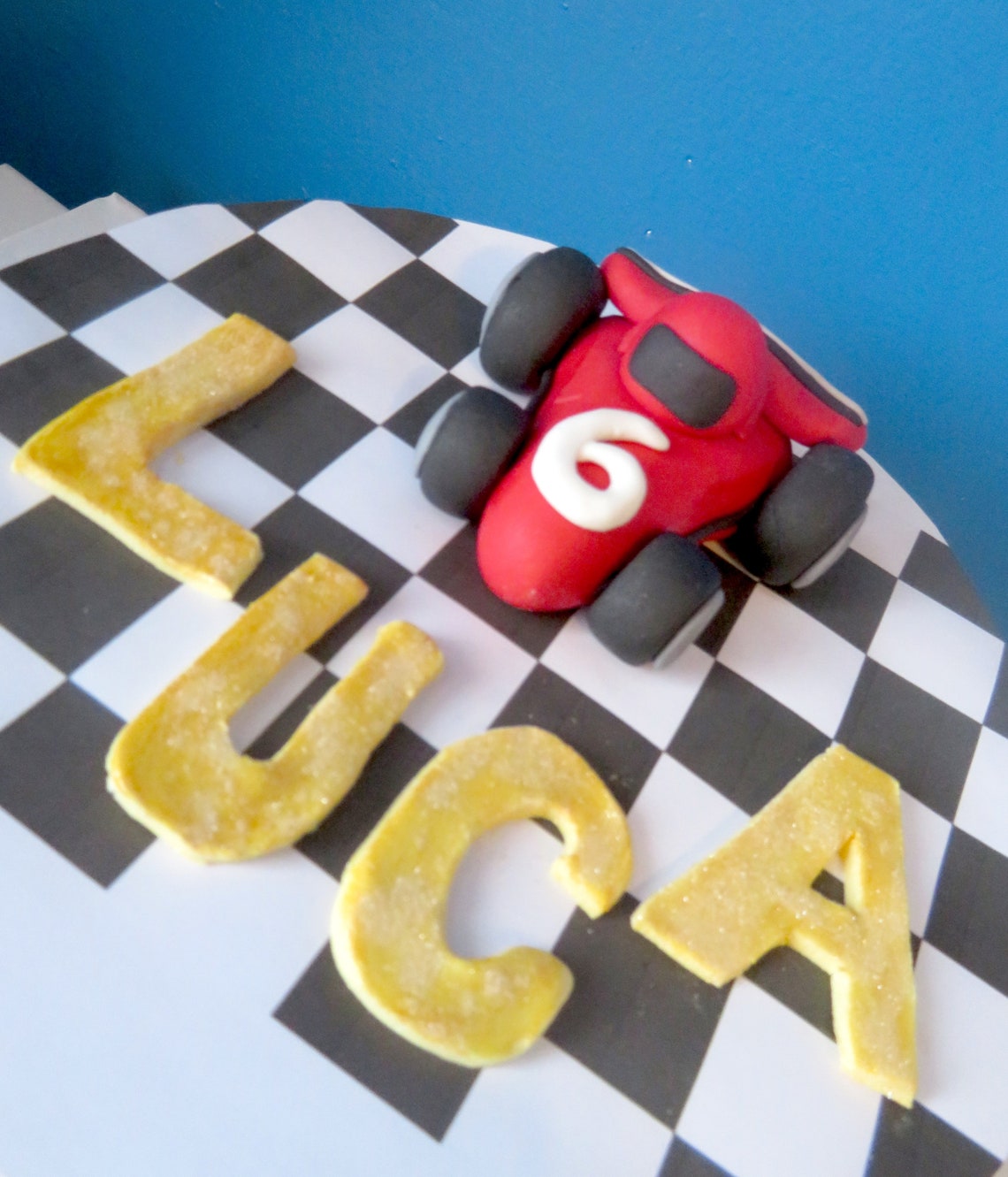 Race Car Topper Cake Topper | Etsy