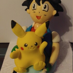 Ash Ketchum With Pokemon Pikachu Cake Topper.. Get Your - Etsy