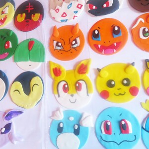Pokemon Cupcake Toppers Pikachu, Charmander, Charizard, Bulbasaur ...