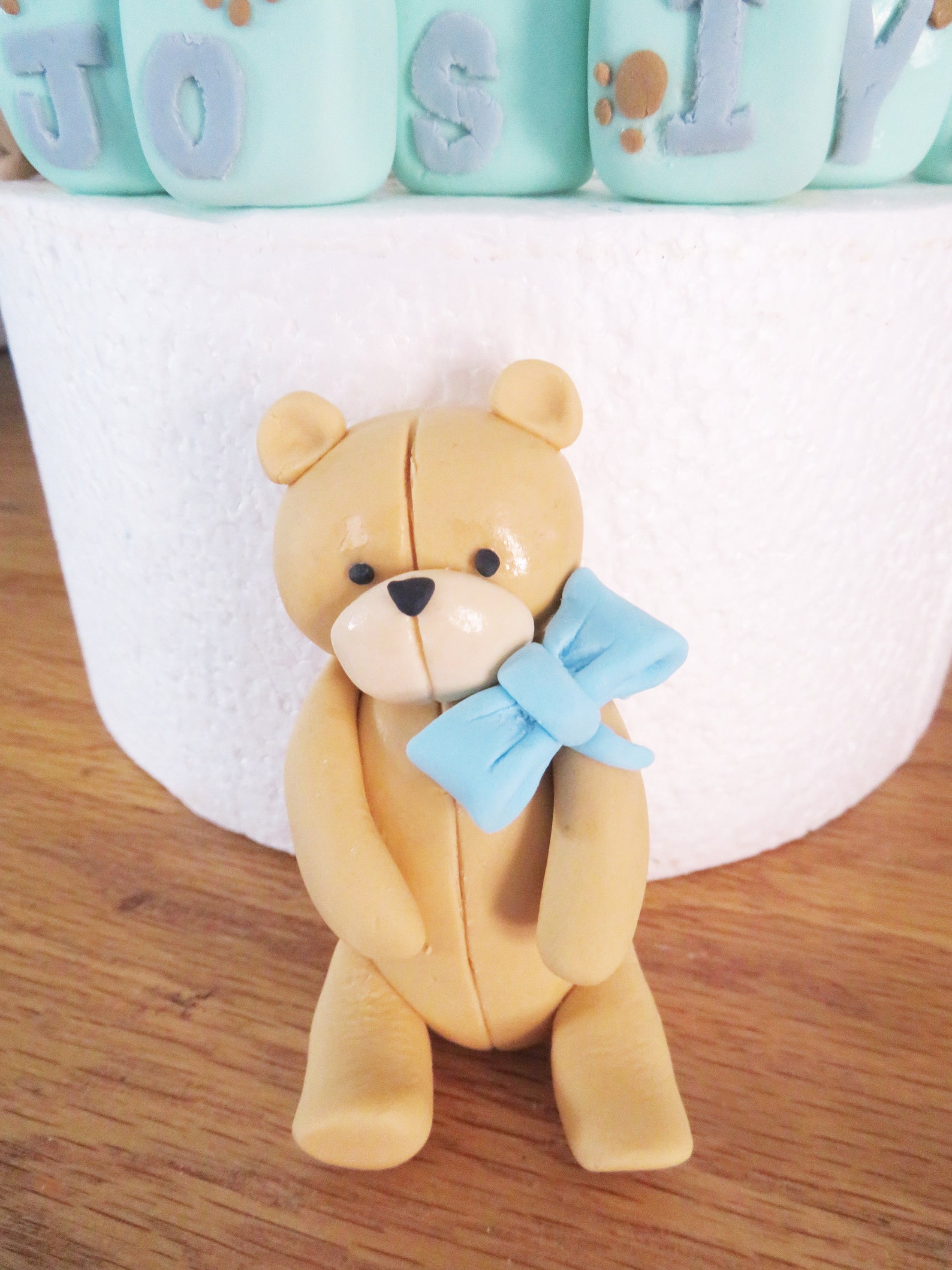 Teddy Bear Cake Topper for First Birthdays or Baby Showers - Etsy