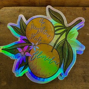 Sunshine State Holographic Sticker - Etsy