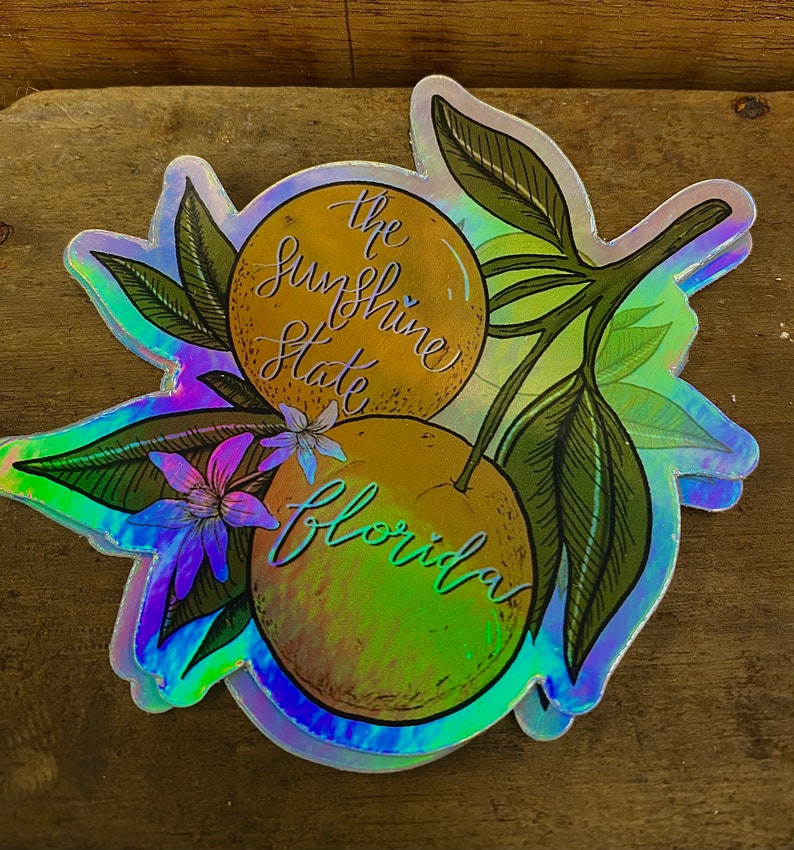 Sunshine State Holographic Sticker | Etsy