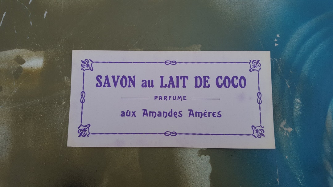 Vintage French Soap Label: Art Deco Bathroom Decor (8.25x4 Inches) - Etsy