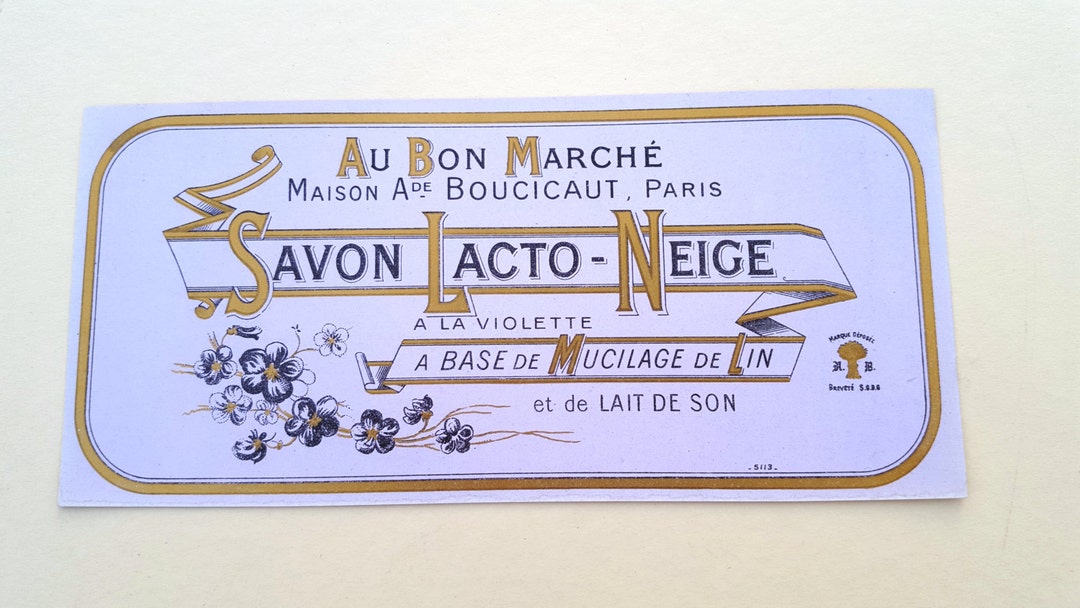 Vintage French Soap Label: Savon Lacto-neige, Art Deco 30s - Etsy