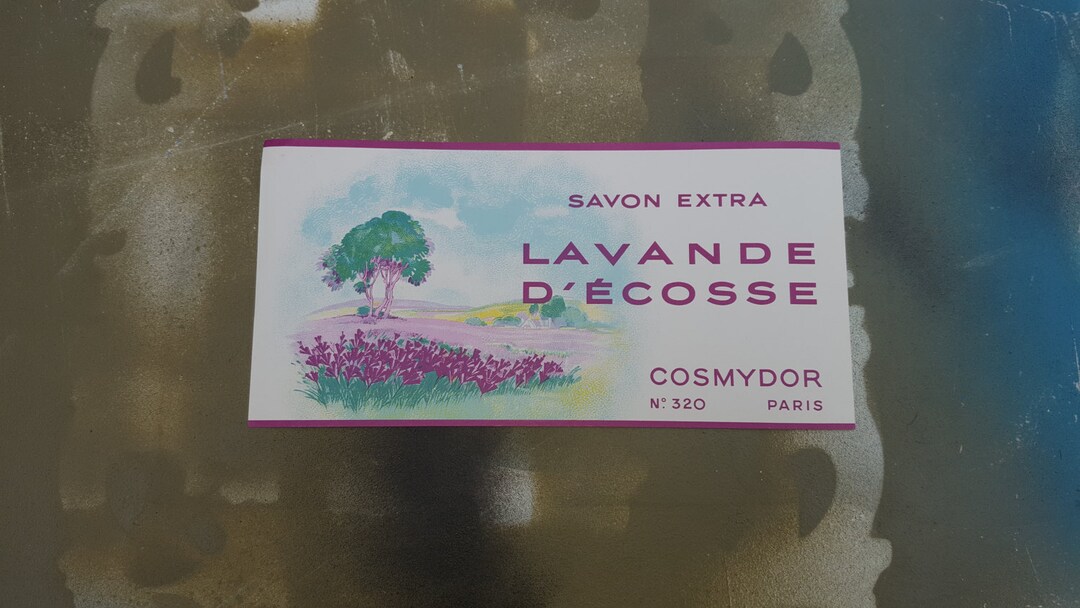 Vintage Label, Soap Label, Savon, Extra Lavande, Decosse Cosmydor ...