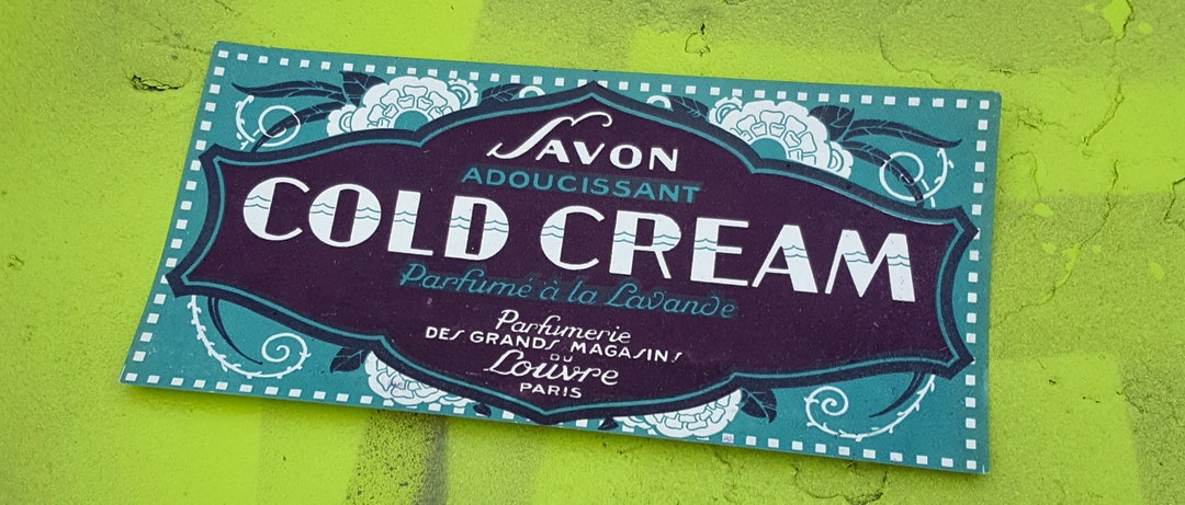 Vintage Label, French Label, Savon Adoucissant, Cold Cream Label, 30s ...