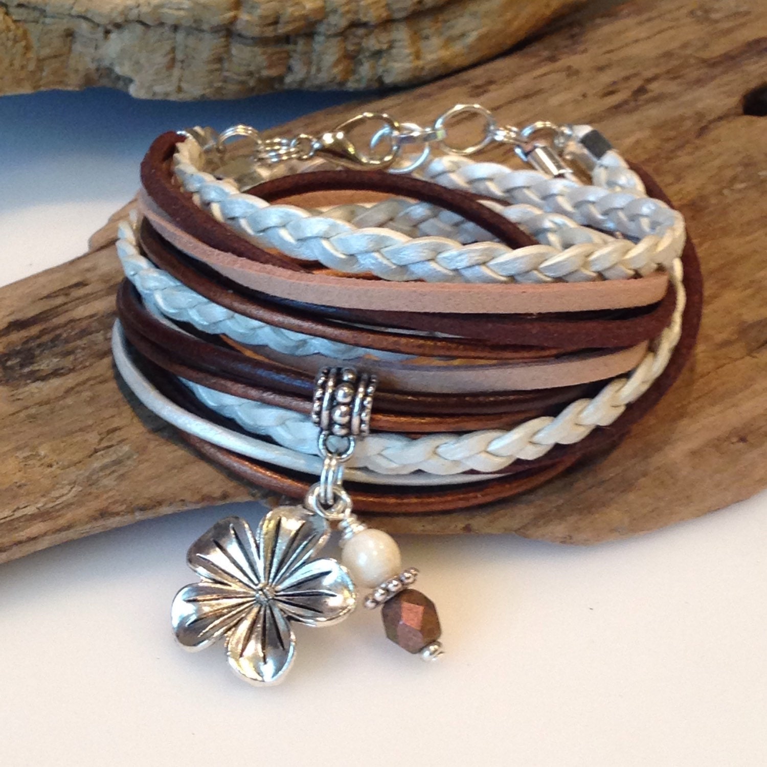 Wrap Bracelet Leather Wrap Bracelet Triple Wrap Custom - Etsy