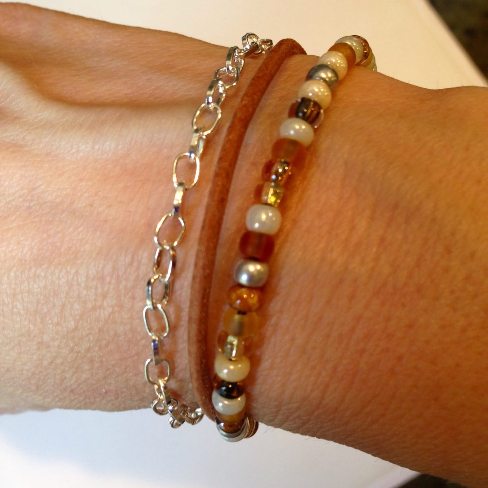 Beaded Boho Bracelet Boho Bracelet Leather Beaded Beacelet Etsy
