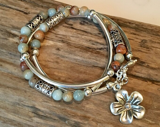 Kim Tila Stack Bracelets BOHO Glass Tile Stretchy Bracelet Trendy ...