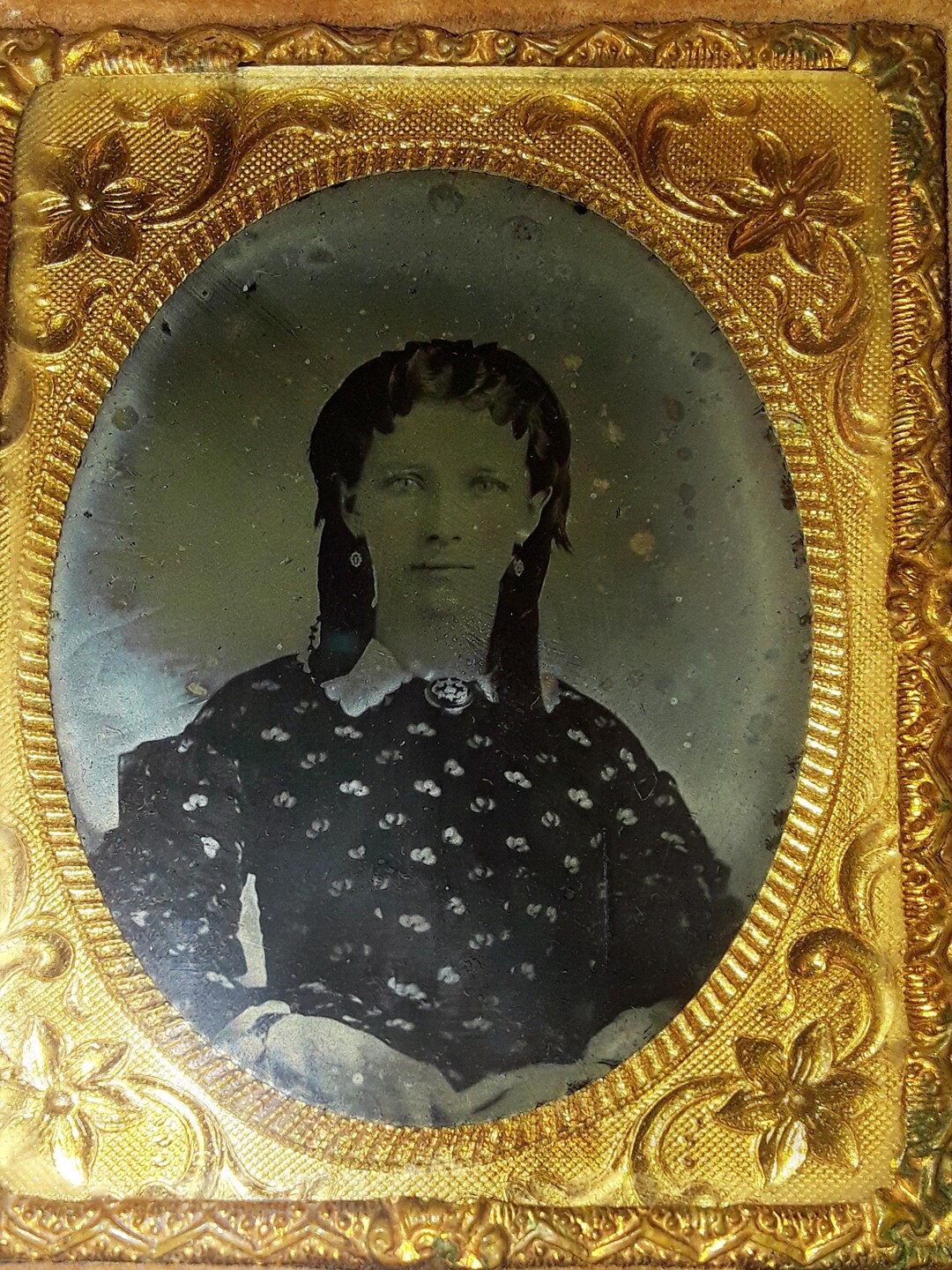 Gothic Beautyantique Ruby Ambrotype Photo, in Half Union Case, 3 X 2.5 ...