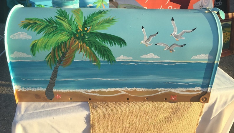 Beach Mailbox Tropical Mailbox Ocean Paradise Mailbox | Etsy