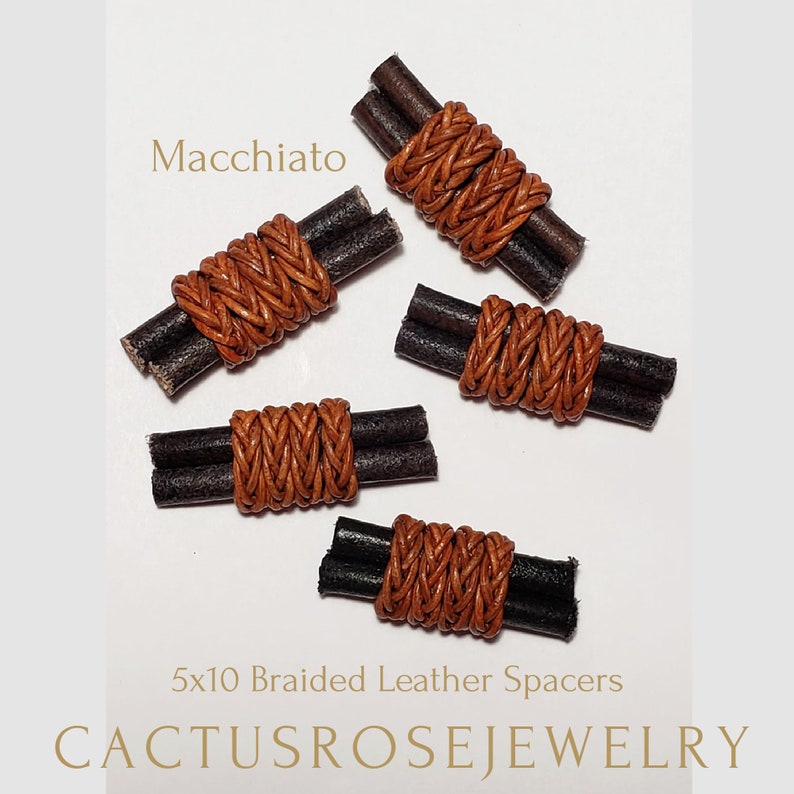 Hand Braided Leather Spacers Please Read Information in the Description ...