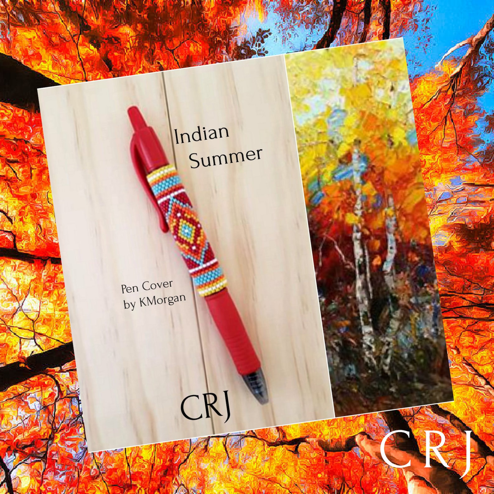 Indian Summer Pen Cover Pattern Odd Count Peyote Pen Cover - Etsy
