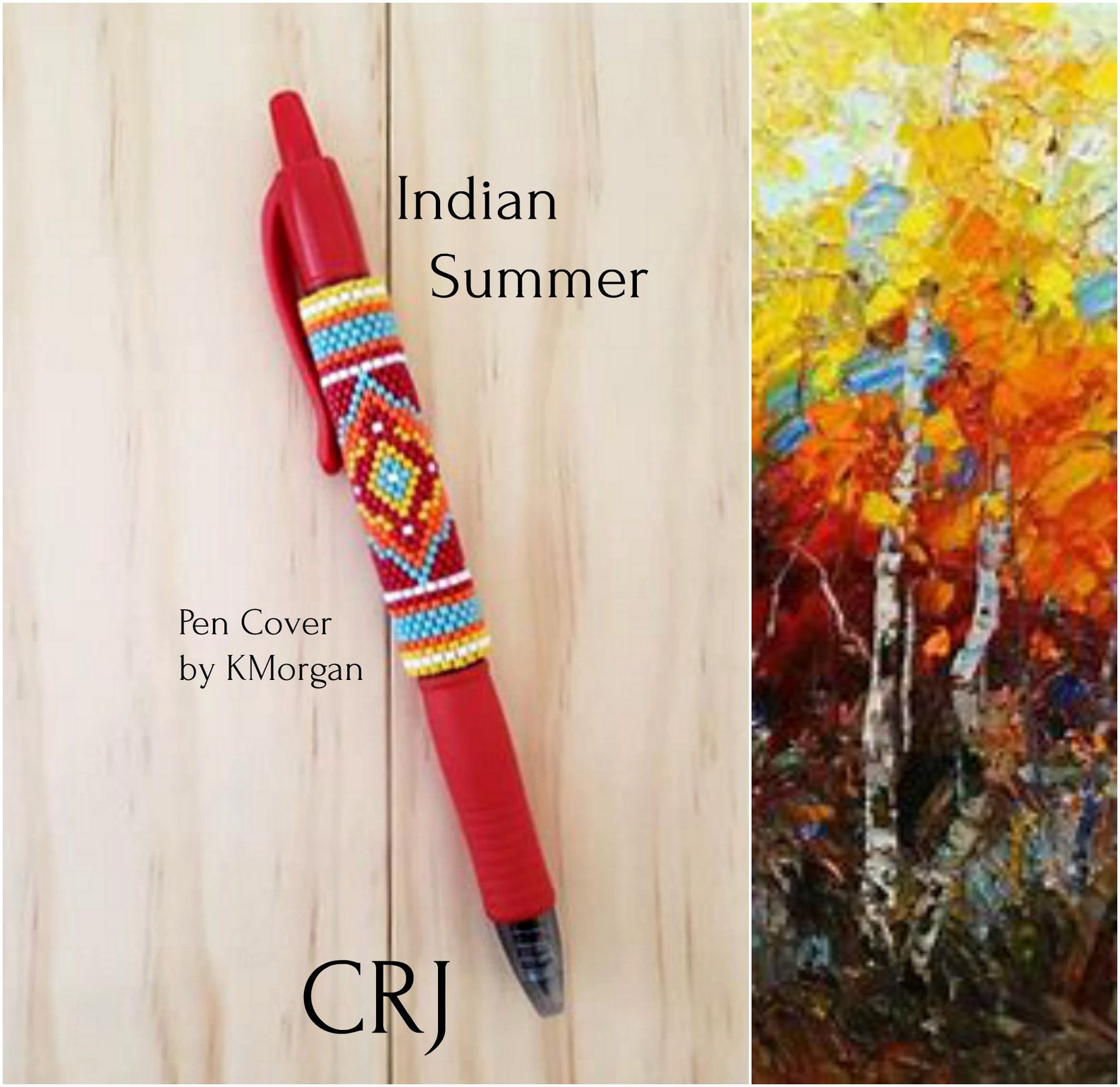 Indian Summer Pen Cover Pattern Odd Count Peyote Pen Cover - Etsy