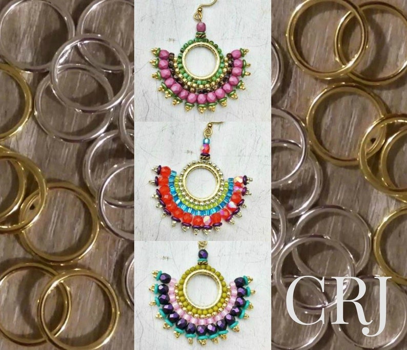 16mm Seamless Rings Silver Tone 1PAIR - Etsy