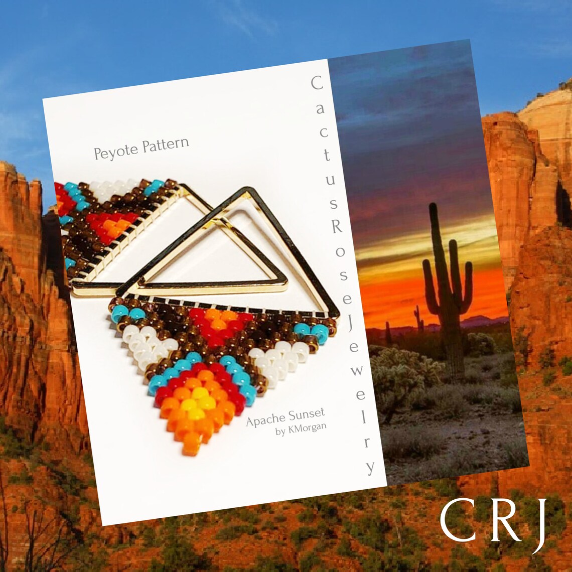Apache Sunset Peyote Triangle Pattern 14 Row for 24mm Triangle - Etsy