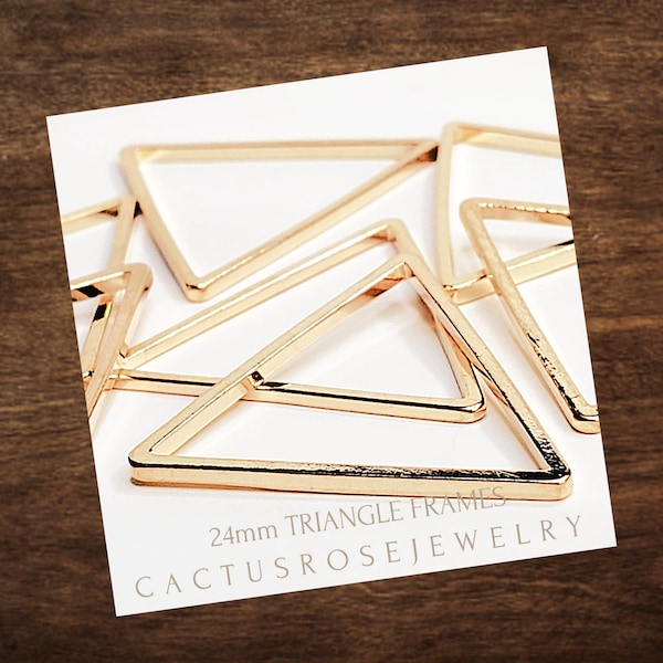 Gold Triangle Earrings - Etsy