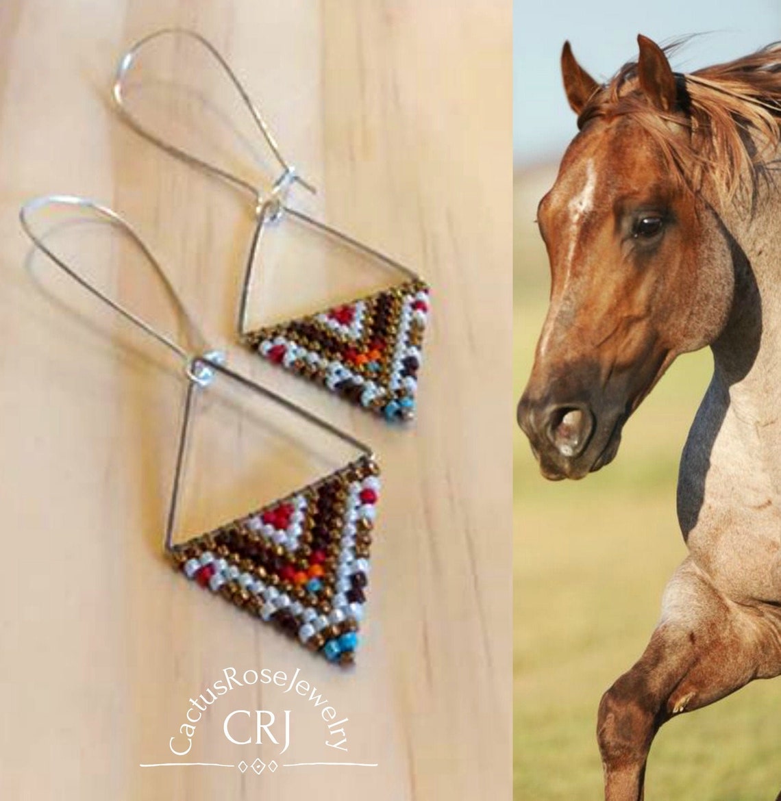 Wild Pony Apache Trail Earring Brick Stitch Pattern Instant Download ...