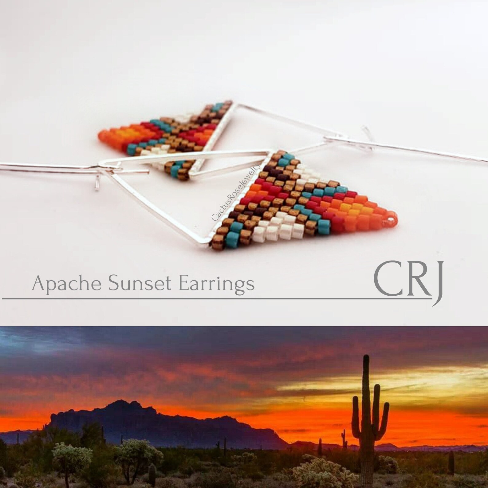 Apache Sunset Earrings, Brick Stitch Pattern - Etsy