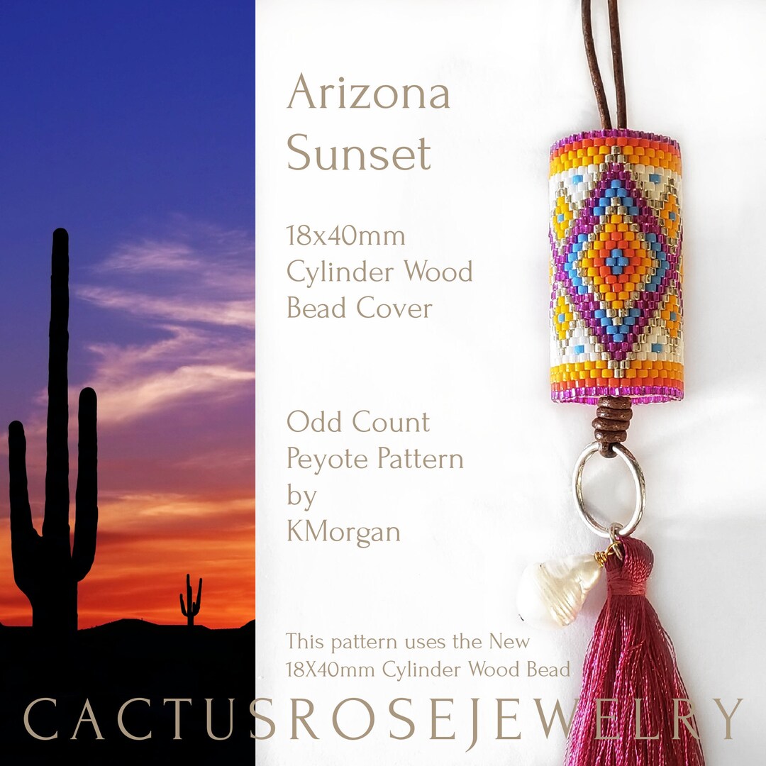 Arizona Sunset Odd Count Peyote Pattern for the New18x40mm - Etsy