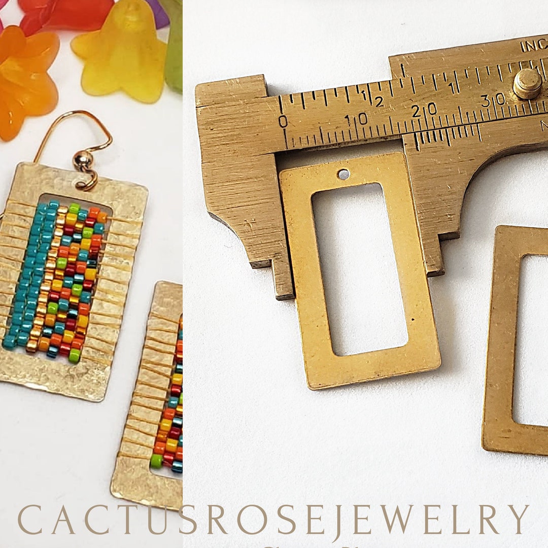 Rectangle Frame, Brass 32mmx18mm Sold in Pairs - Etsy