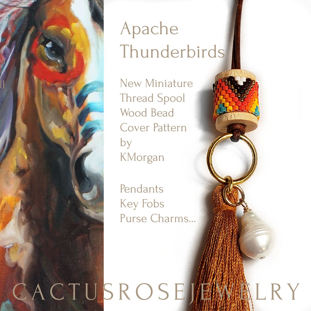 Apache Thunderbirds Miniature Thread Spool Bead Cover Pattern by ...