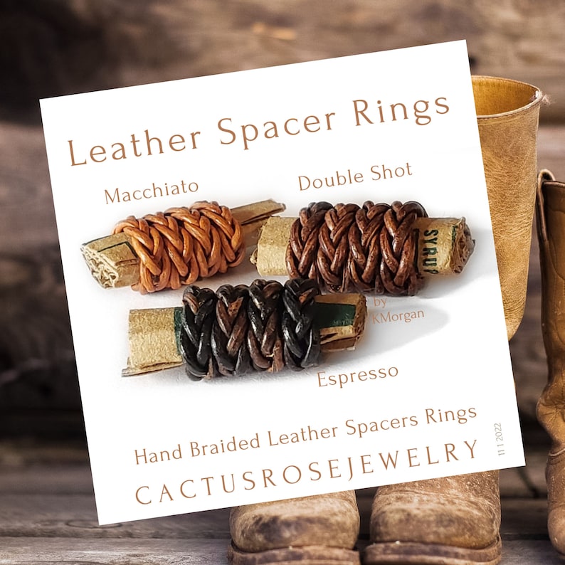 Hand Braided Leather Spacers Please Read Information in the Description ...