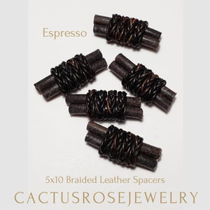 Hand Braided Leather Spacers Set of 4, for Use With 5x10 Southwestern ...