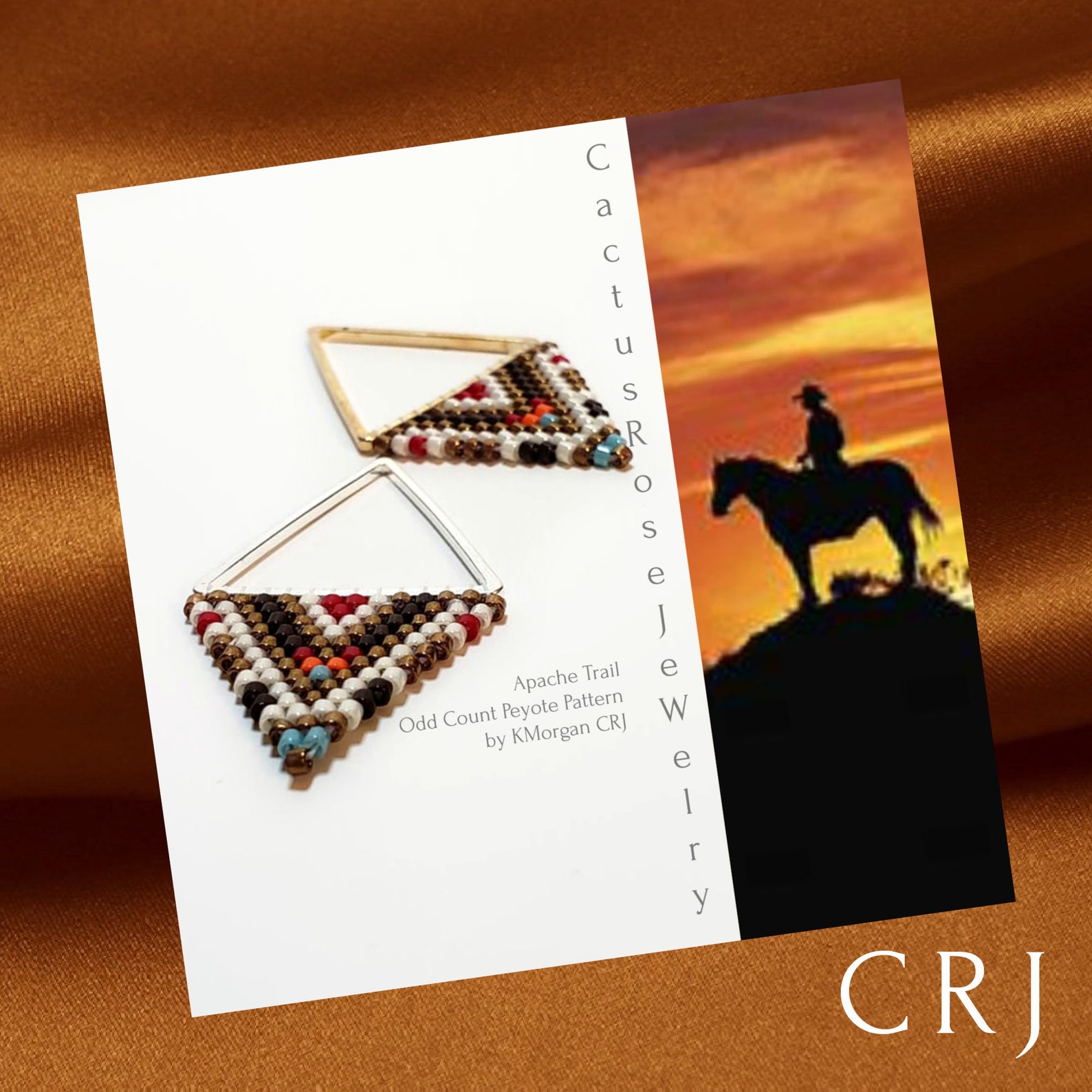 Wild Pony Earrings "apache Trail" 24mm Brick Stitch or Peyote Stitch ...