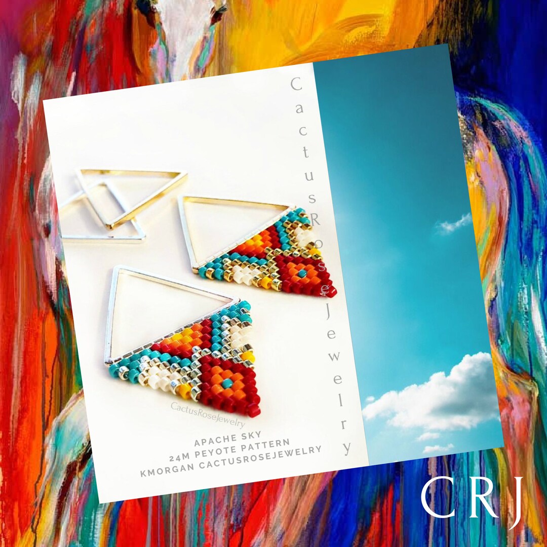 Apache Sky Triangle Peyote Pattern for 24mm Triangular Frames - Etsy