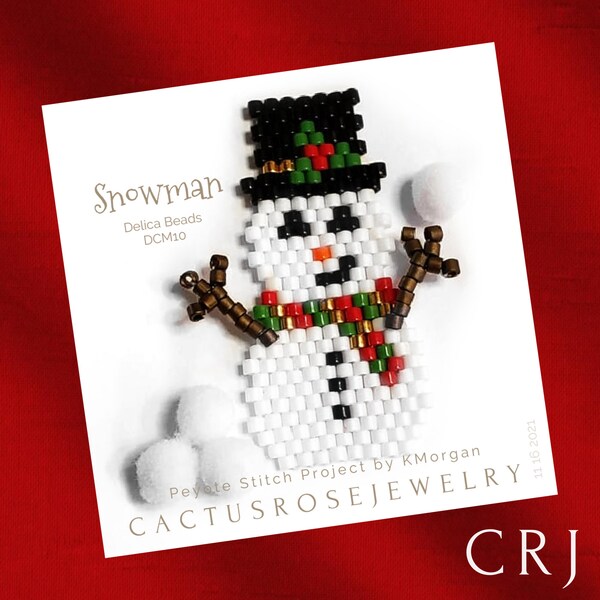Snowman Bead - Etsy