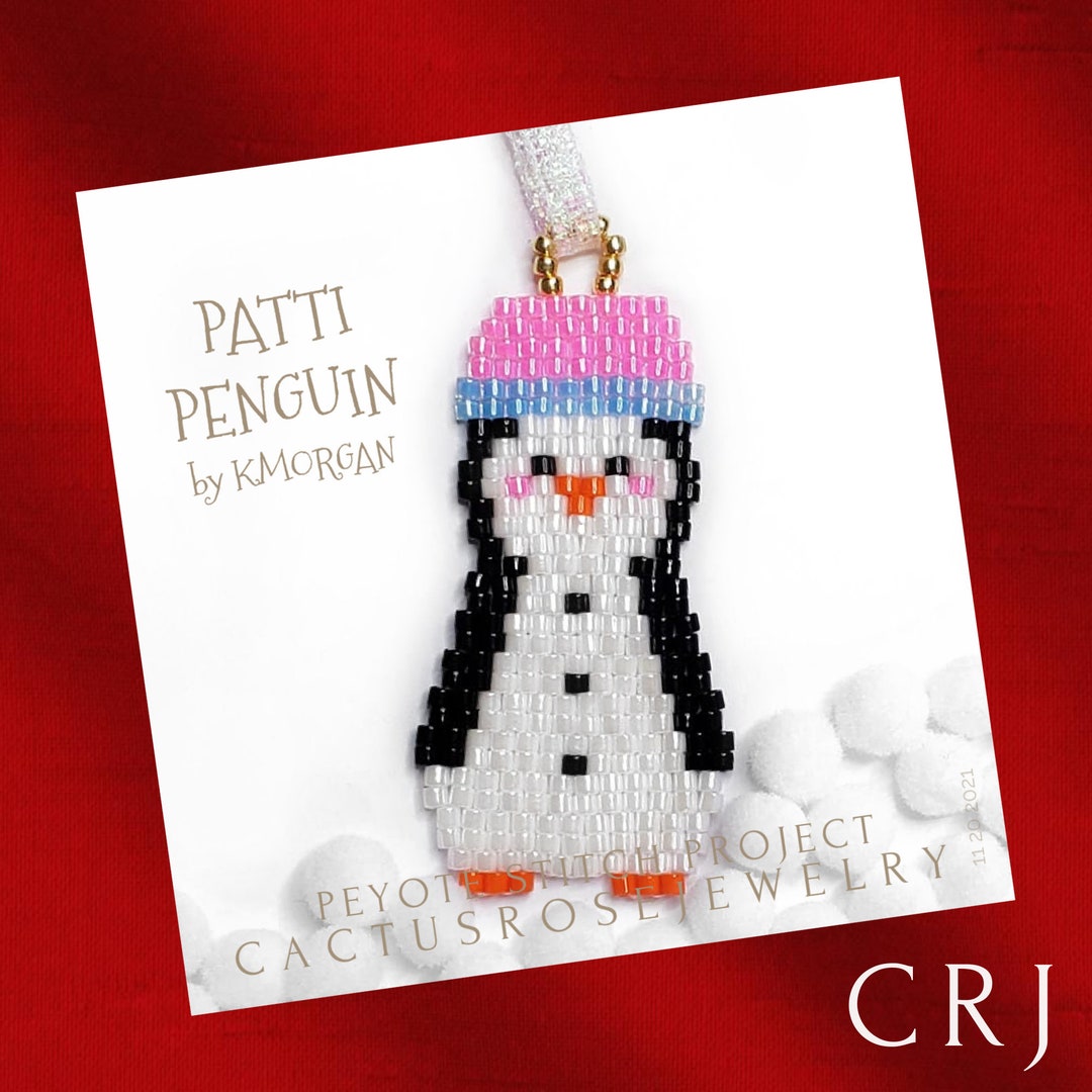 Patti Penguin Two Drop Peyote Pattern, Tutorial Kmorgan CRJ - Etsy