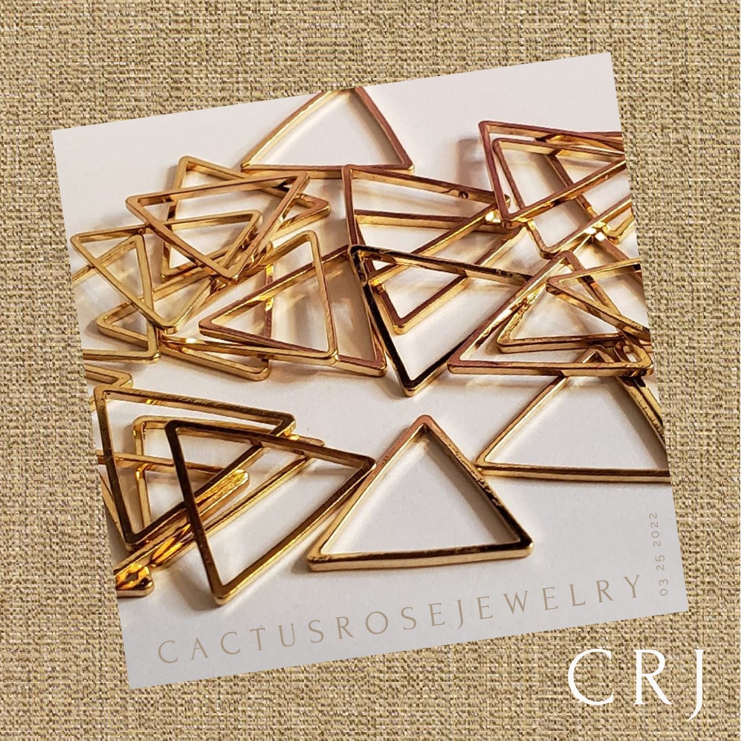20mm Seamless Triangle Connectors KC GOLD Tone, Sold in Pairs - Etsy
