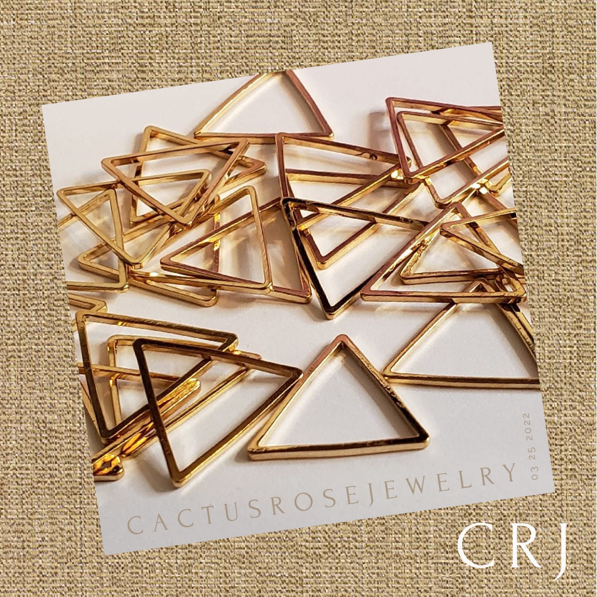 20mm Seamless Triangle Connectors KC GOLD Tone Sold in Pairs - Etsy