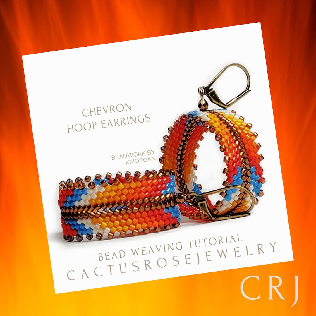 Chevron Hoop Earrings Tutorial With Pattern Instant Downloading PDF by ...
