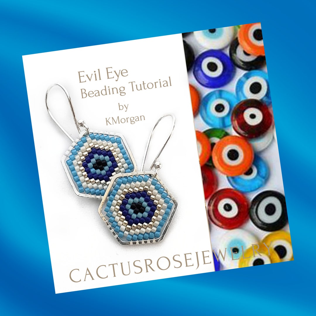 Evil Eye, 22mm Hexagon Bauble Tutorial With Step by Step Color Photo's ...