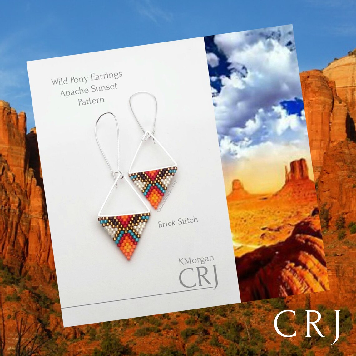 Apache Sunset Earrings, Brick Stitch Pattern - Etsy