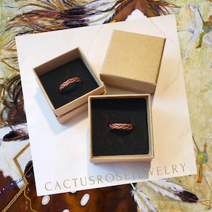 1 Hand Braided, Woven Leather Ring - Etsy