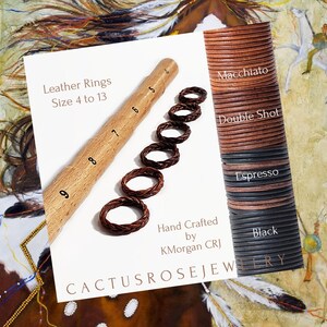 1 Hand Braided, Woven Leather Ring - Etsy
