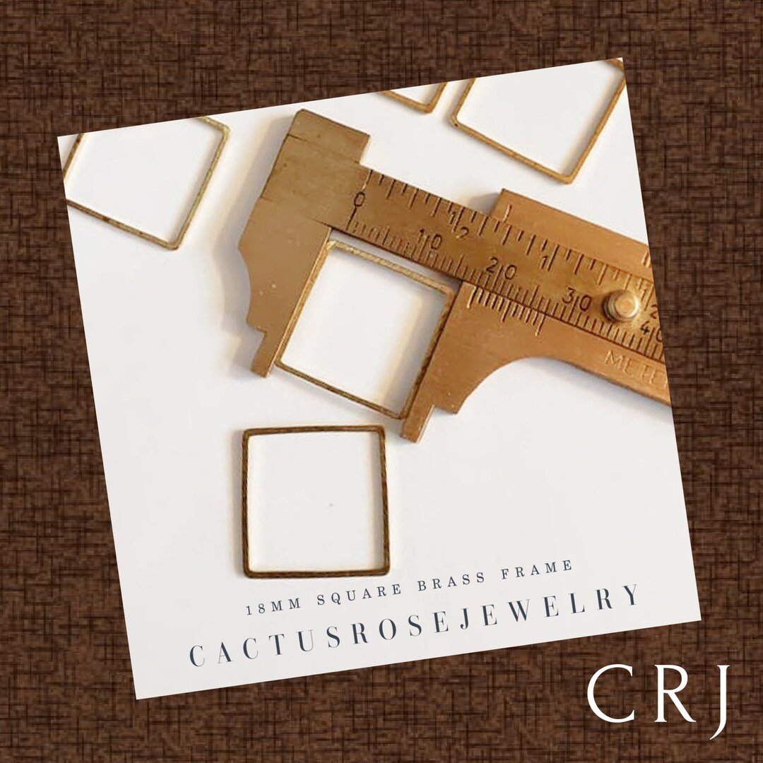 18mm Square Rings Raw Brass; Seamless, Geometric Sold in Pairs - Etsy