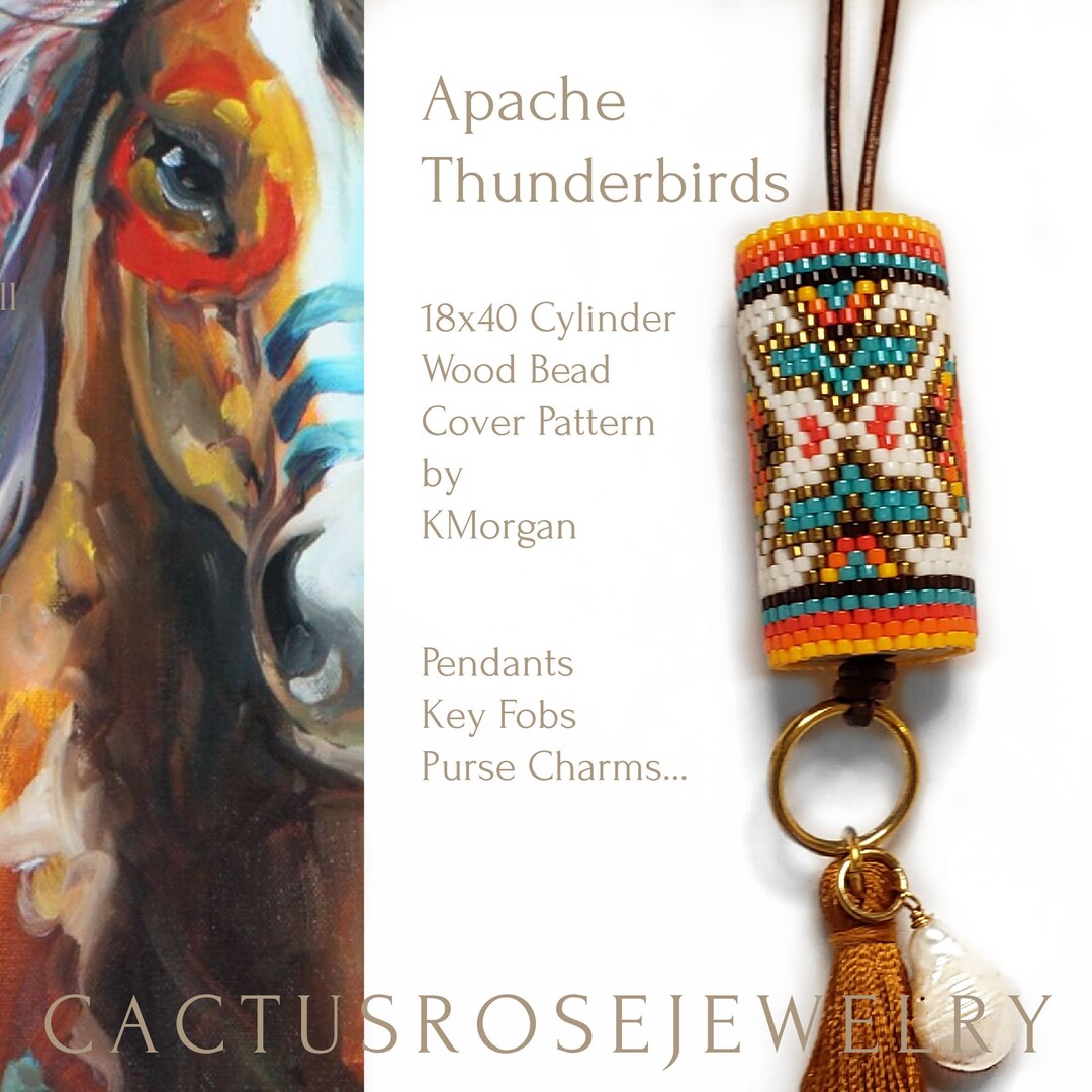 Apache Thunderbirds, 18x40mm New Cylinder Bead Cover Pattern, Odd Count ...