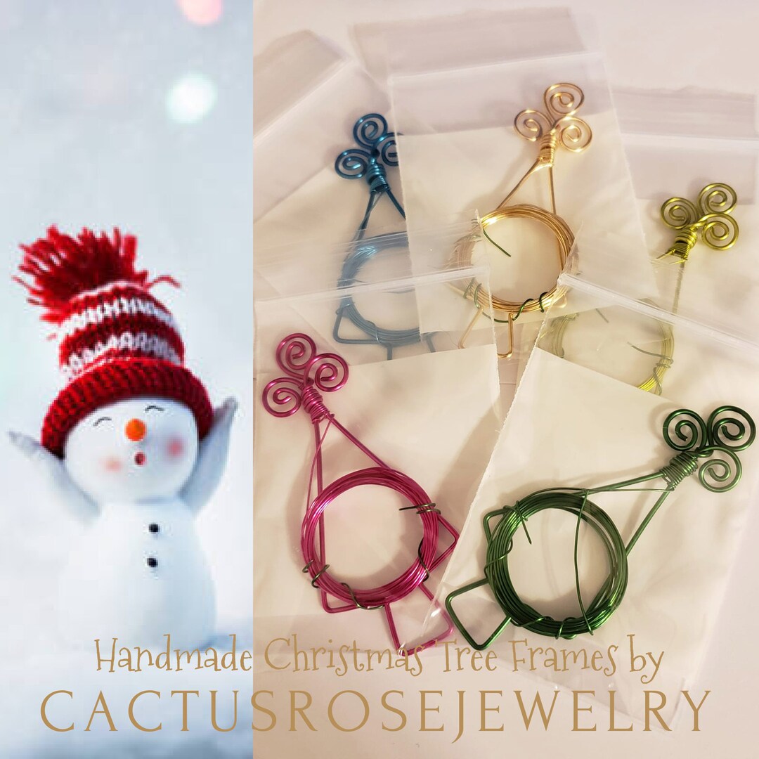 Christmas Tree Frames, Handmade, Approx. 2.75 X 1 With 48 Wrapping Wire ...