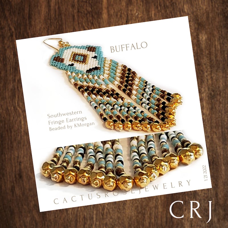 Buffalo Beaded Earrings - Etsy