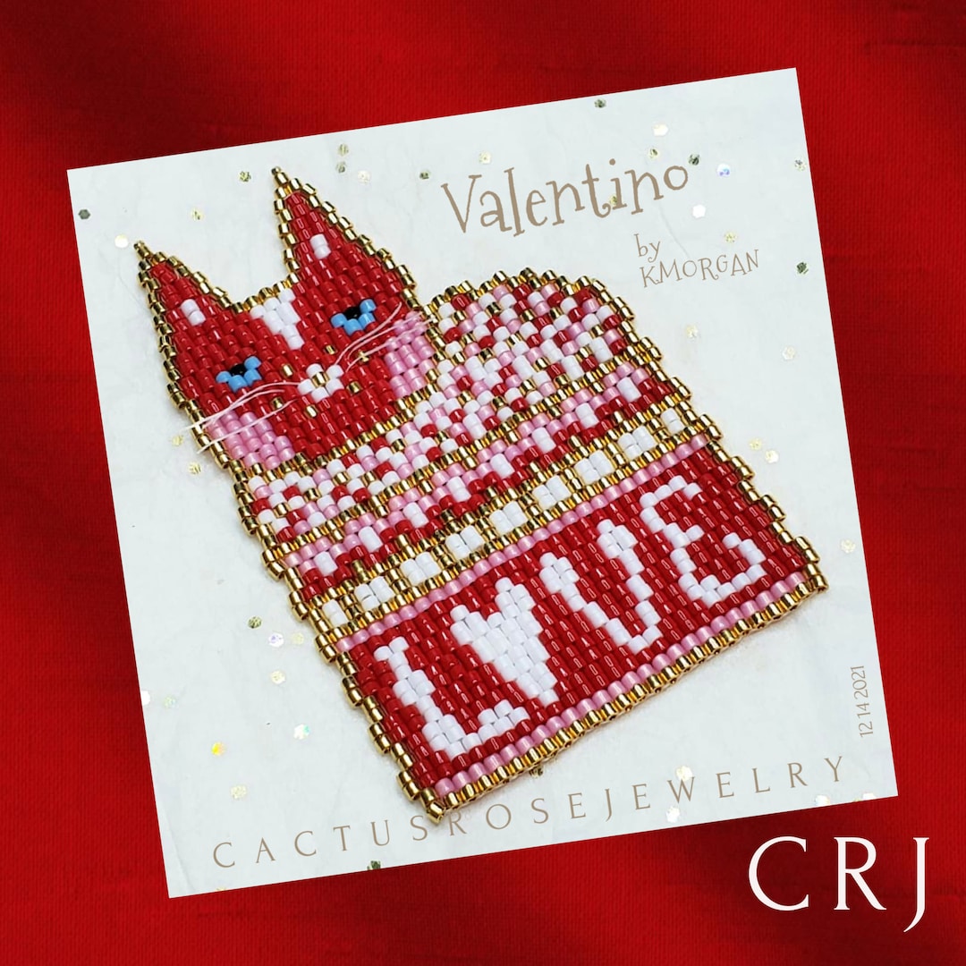 Valentino, Two-drop Peyote Pattern, Tutorial by Kmorgan CRJ - Etsy